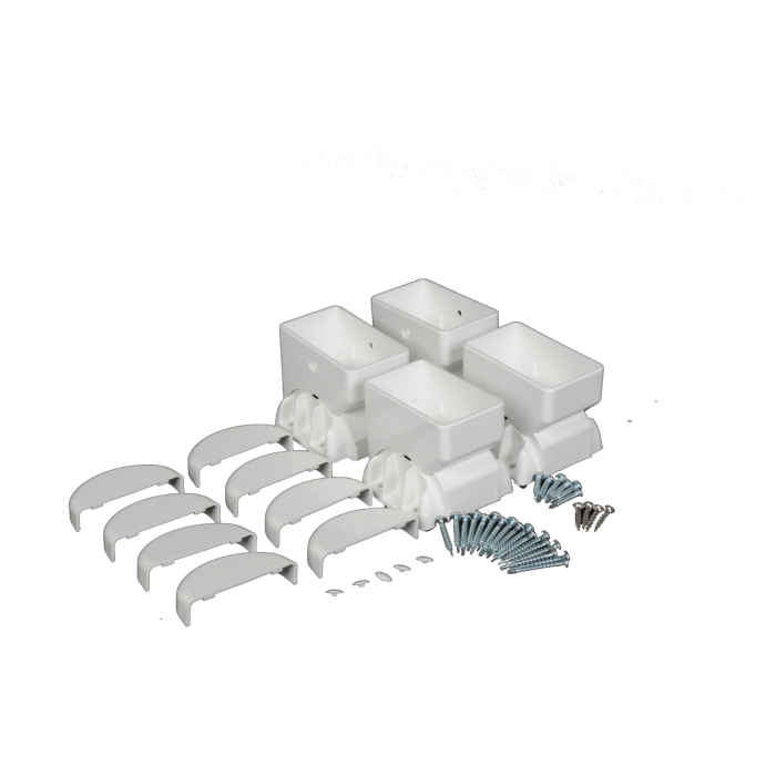 2" x 3.5" Angle Wizard Vertical Stair Bracket Kit (4-Pack)