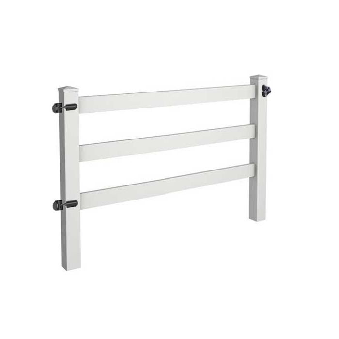 Gate Kit for 4' Opening - 3-Rail Gate Kit Hinges & Latch Included