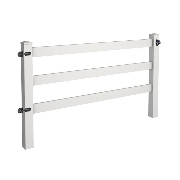 Gate Kit for 6' Opening - 3-Rail Gate Kit - Hinges & Latch Included