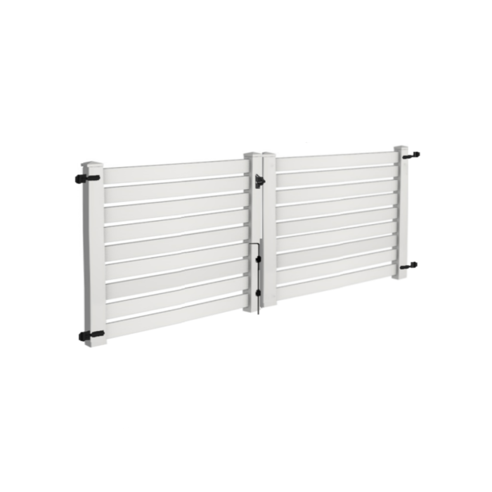 5' Tall x 12' Wide Opening Horizontal Semi Privacy Double...