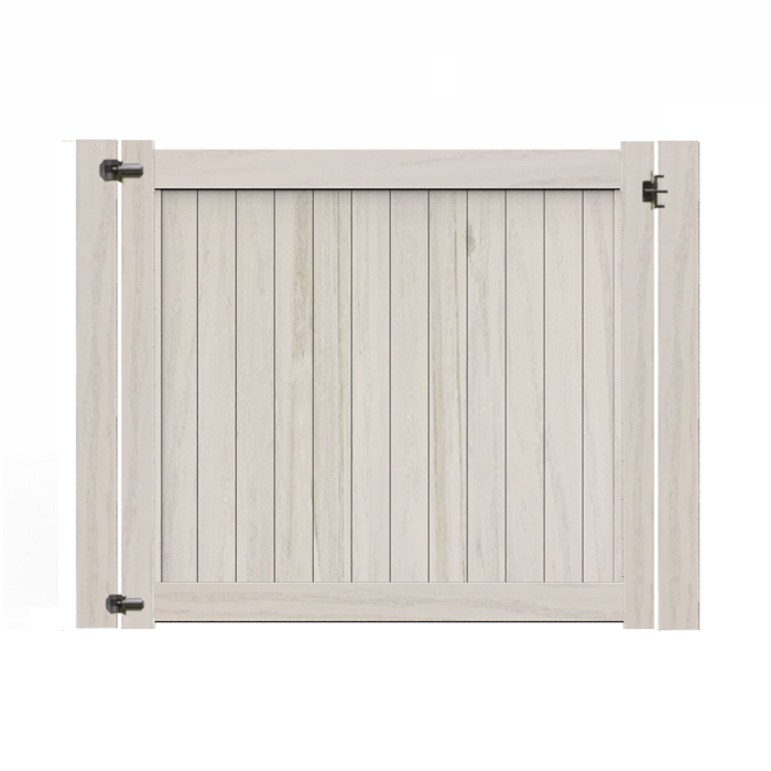 5' Tall x 6' Wide' Classic Privacy Gate Driftwood Smooth Kit (Hinges ...
