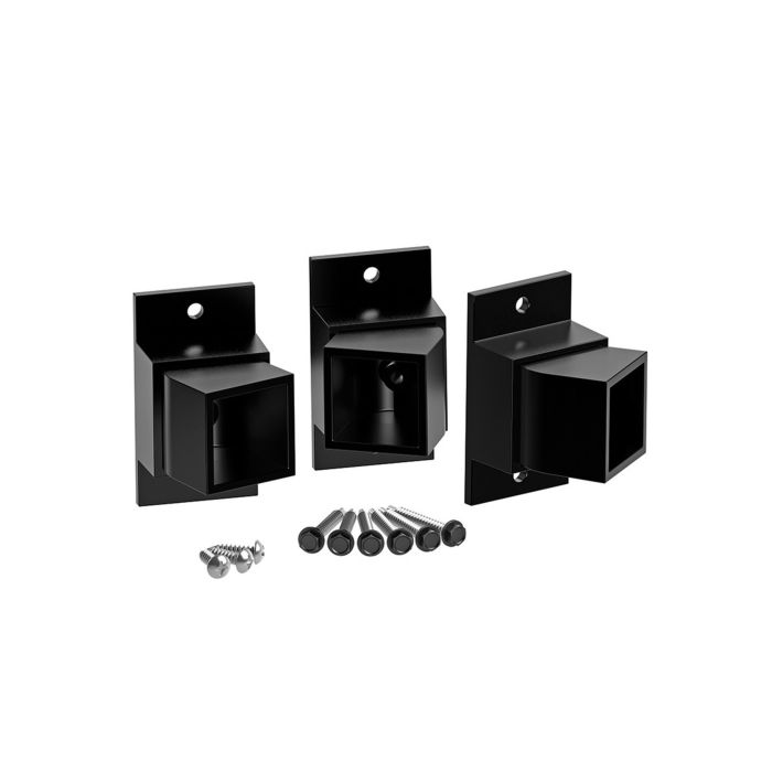 5/8" Angle Bracket Kit Black (3 Pack)