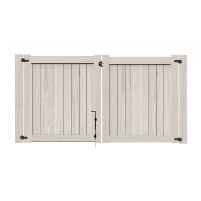 5' Tall x 8' Wide Classic Double Privacy Gate Driftwood Smooth Kit ...