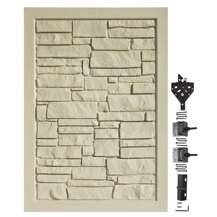 EcoStone Gate 70" H X 48" W with Hardware