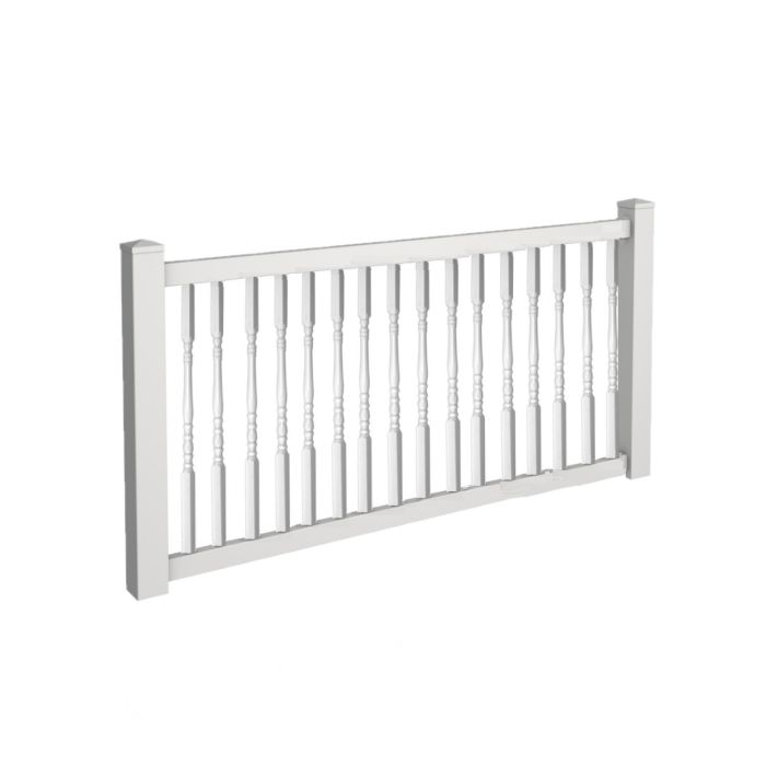 3' Tall x 96" Wide Spindled Picket Porch Rail Panel Style...