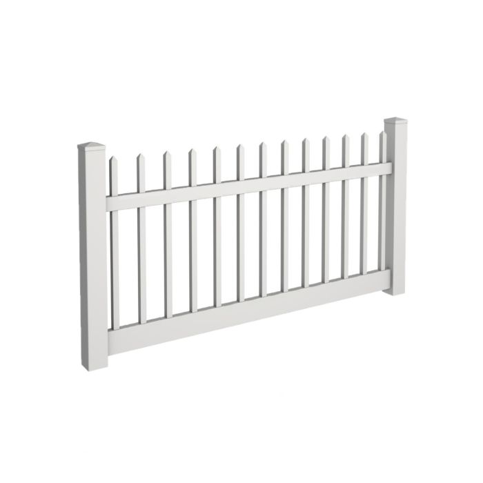 3' Tall x 96" Wide Straight Picket Panel Style 255 **Sel...